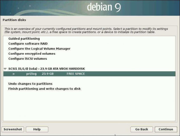 How To Install Debian 9 Stretch Step By Step With Snapshots