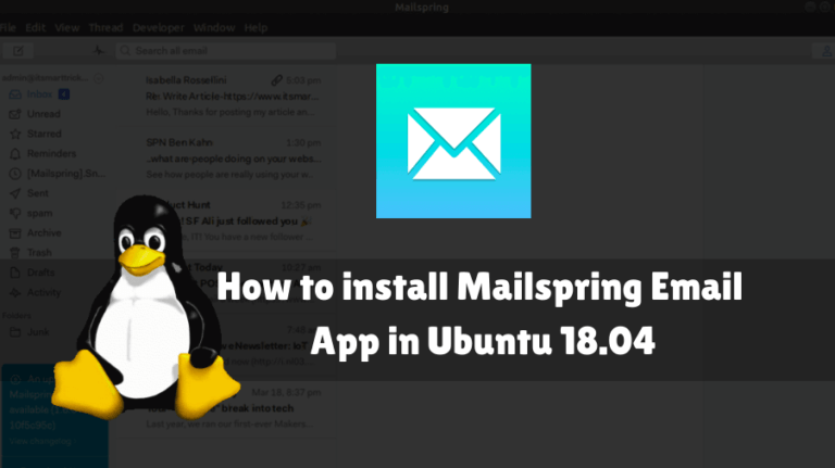 How To Install Mailspring Email App In Ubuntu 18.04