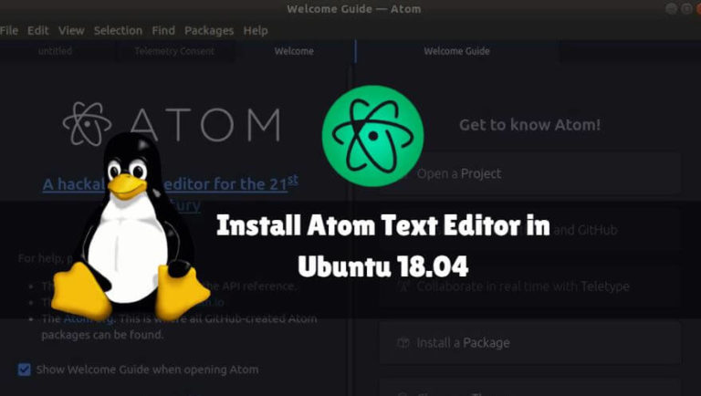 How To Install Atom Text Editor In Ubuntu
