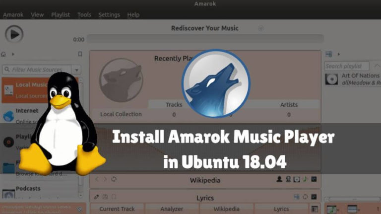 How To Install Amarok Music Player In Ubuntu 18.04