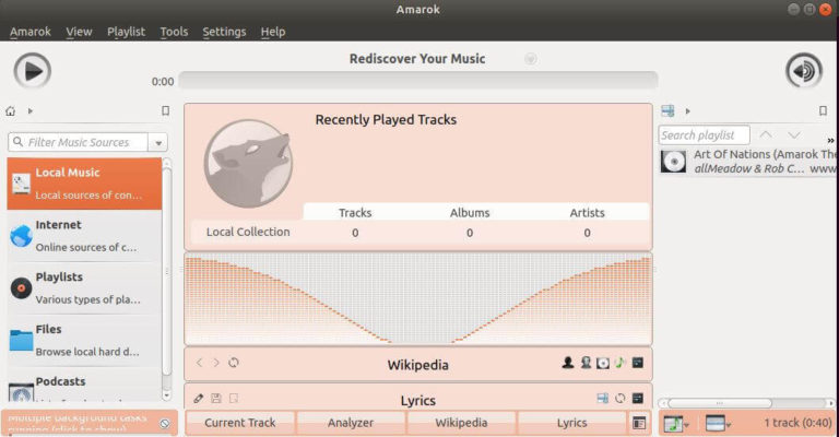 How To Install Amarok Music Player In Ubuntu 18.04