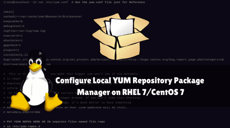 Configure Local YUM Repository Package Manager On RHEL 7/CentOS 7